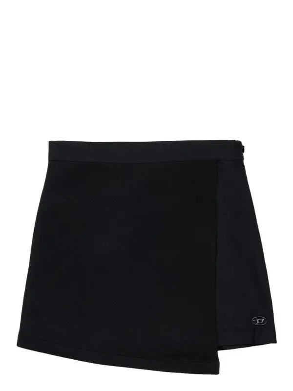 DIESEL® Pleated Asymmetric Skirt - Black