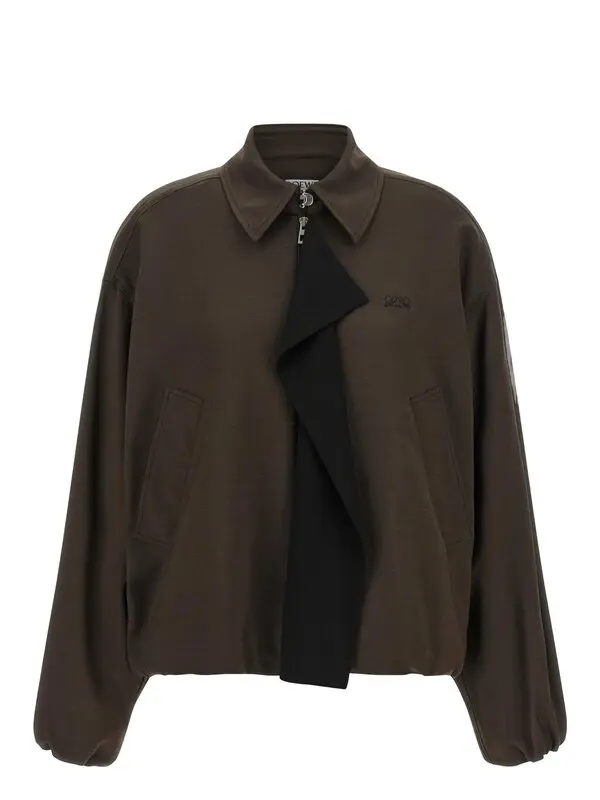 Loewe Logo-embroidered Jacket - Brown