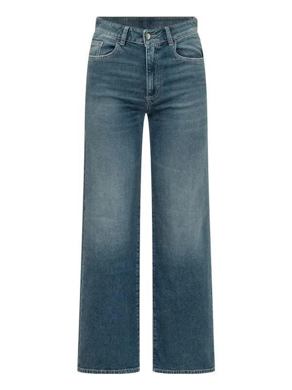 ICON DENIM LOS ANGELES High-waisted Loose Straight-leg Jeans - Blue