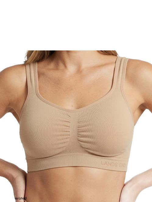 LANDS' END Bralette Soft Fit Seamless - Clay Bisque