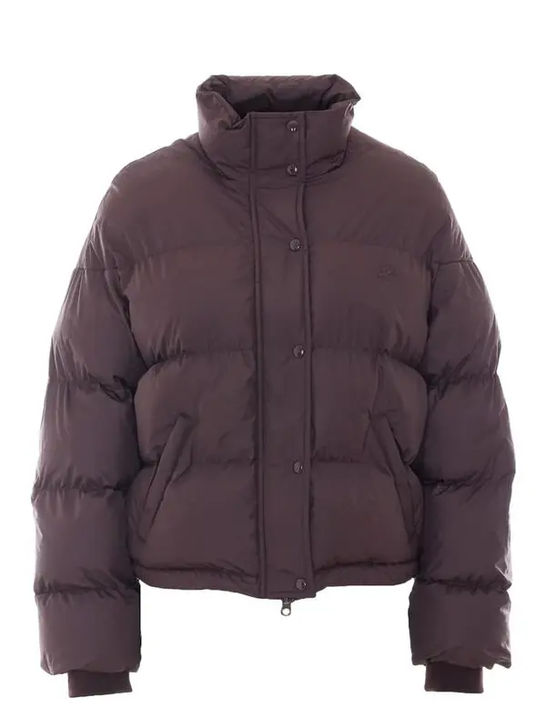 COURREGES Cropped Puffer Down Jacket With Logo - Red