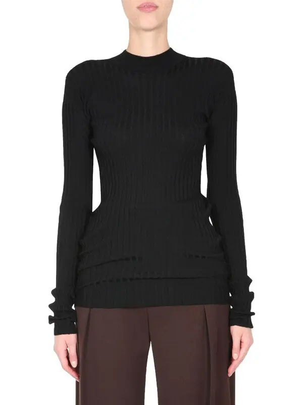 Bottega Veneta Ribbed Turtleneck Sweater - Black