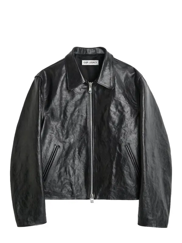 Our Legacy Mini Leather Jacket - Black