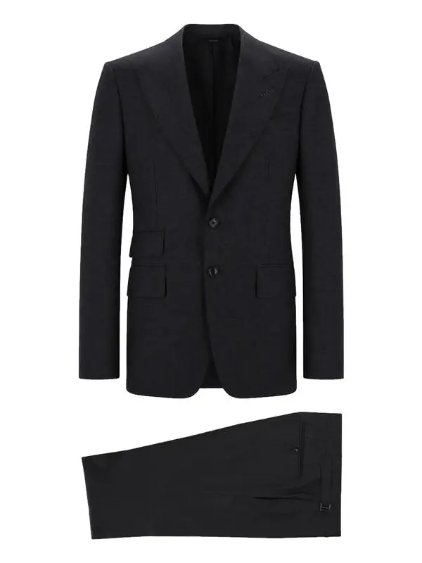 TOM FORD Completo Shelton In Grisaglia - Blue