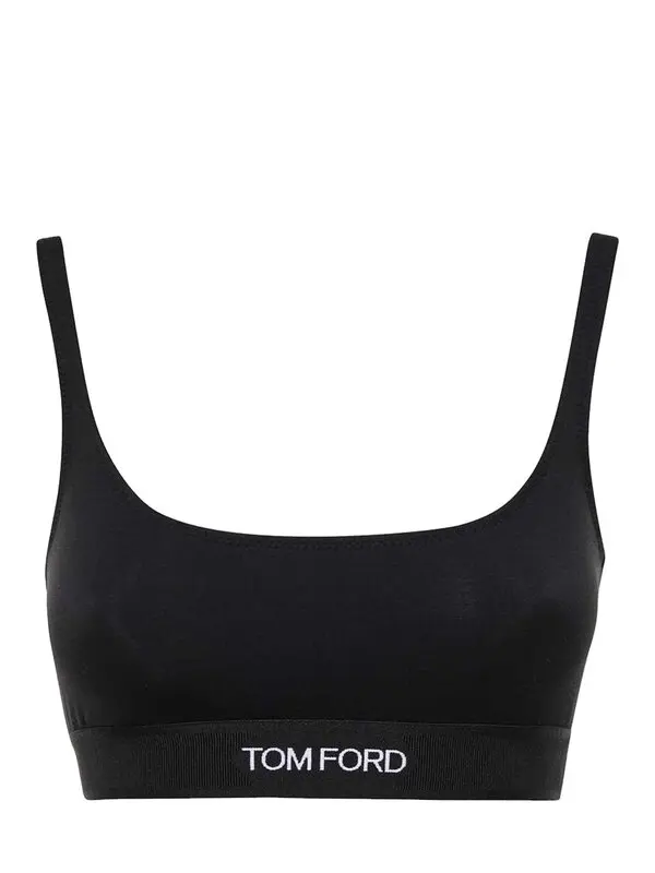 TOM FORD Modal Bralette With Logo - Black