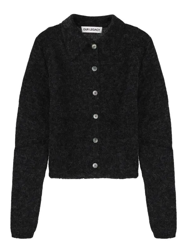 Our Legacy Mazzy Cardigan In Charcoal Melange - Multicolor
