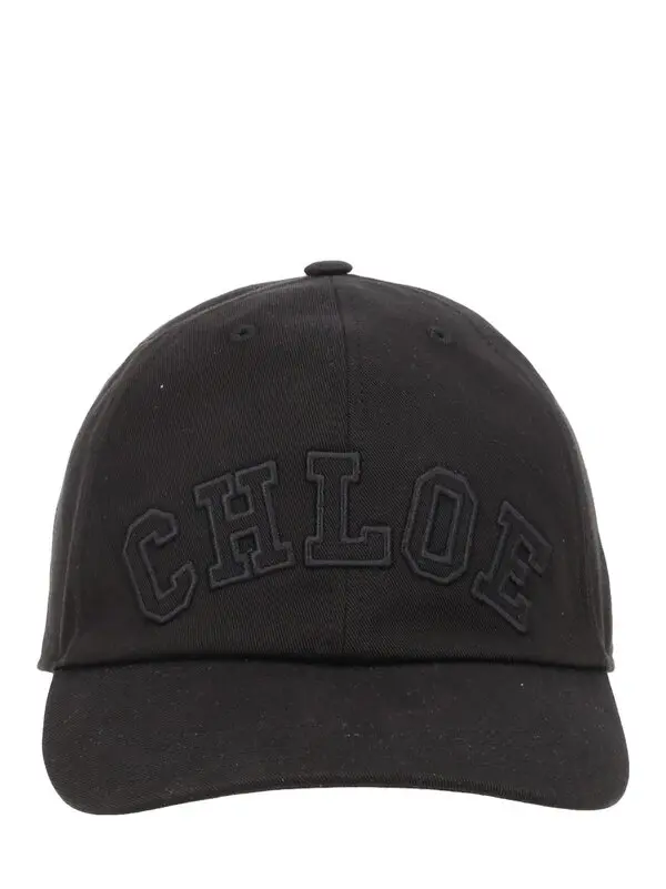 Chloé Baseball Cap With Logo - Black