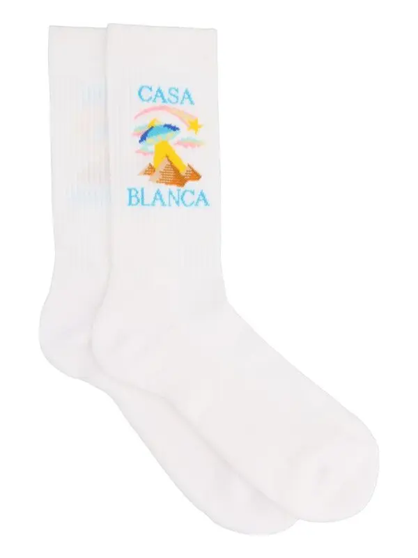 Casablanca Calzini In Cotone - White