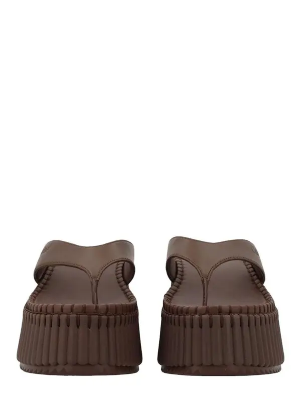 Chloé Nama Platform Sandals - Brown