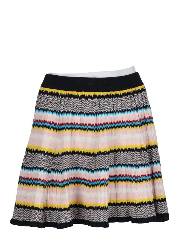 Casablanca Chevron Knit Mini Skirt - Multicolor