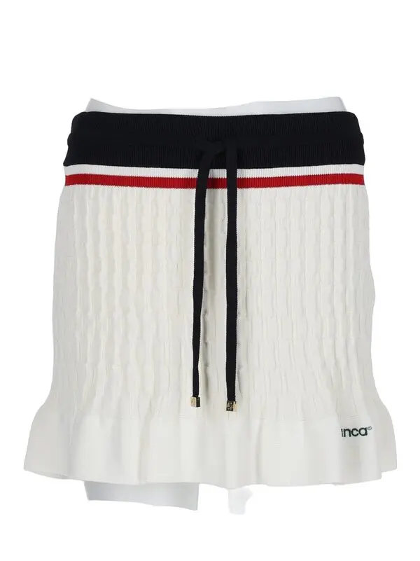 Casablanca Minigonna Da Tennis In Maglia - White
