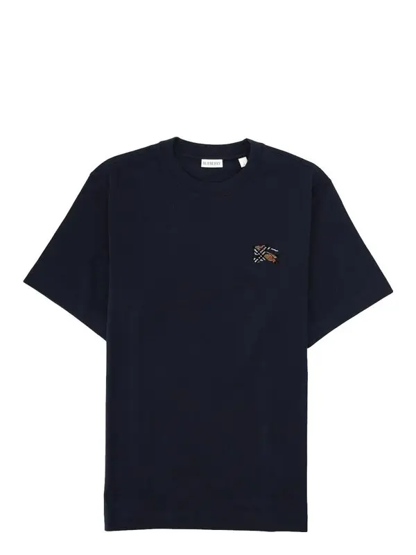 Burberry T-shirt In Cotone - Blue