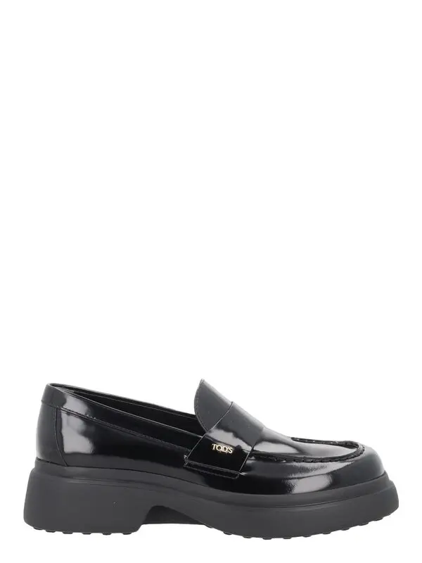 TOD'S Patent Leather Loafers - Black