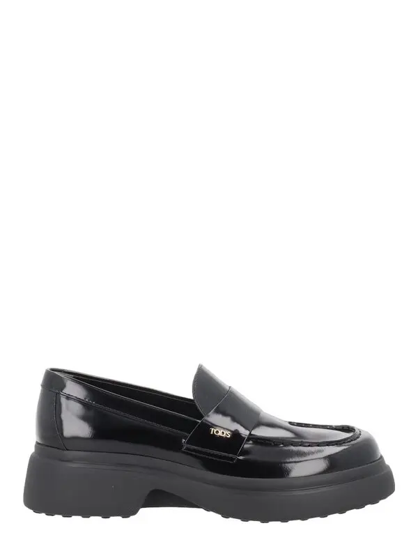 TOD'S Patent Leather Loafers - Black