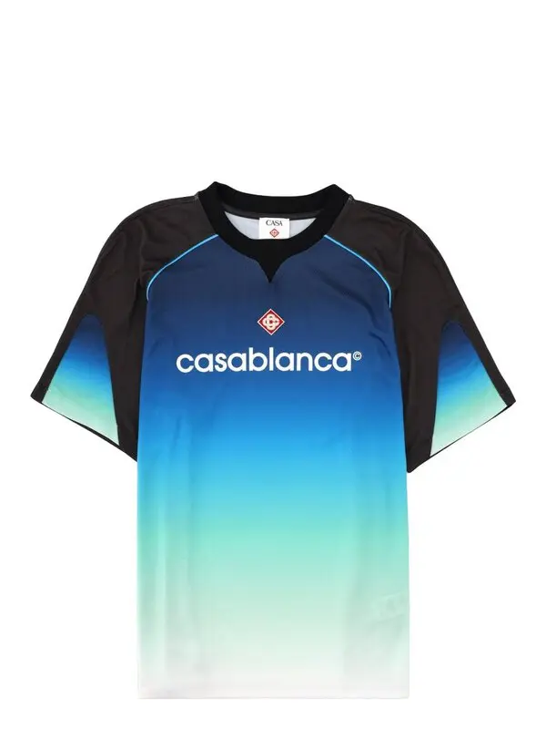 Casablanca Football Con Logo" T-shirt - Multicolor