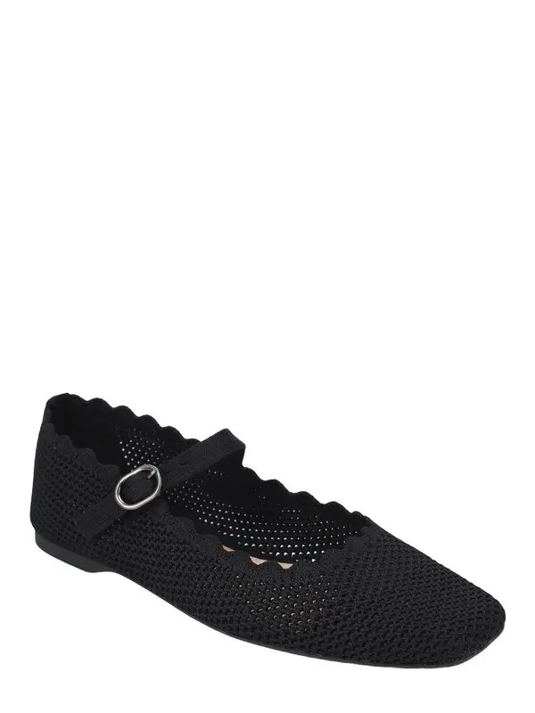 Pelle Moda Daely Knit Mary Jane Flat - Black