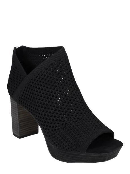 Pelle Moda Aurel Open Toe Platform Bootie - Black