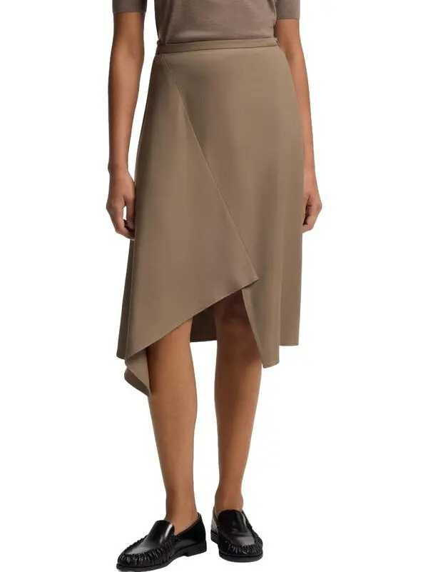 BOSS Voxana Asymmetric Skirt - Walnut