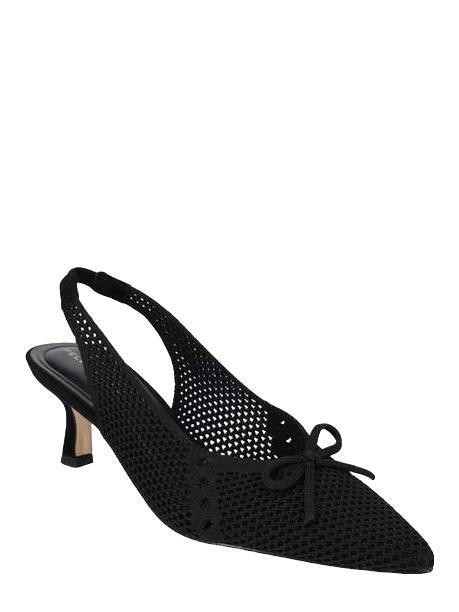 Pelle Moda Beliz Slingback Pointed Toe Kitten Heel Pump - Black