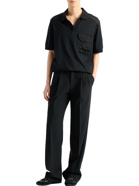 Balmain Vintage Utility Polo - Black
