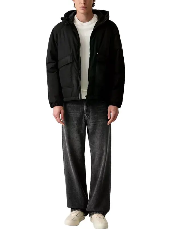 Karl Lagerfeld Hooded Raglan-sleeve Jacket - Black