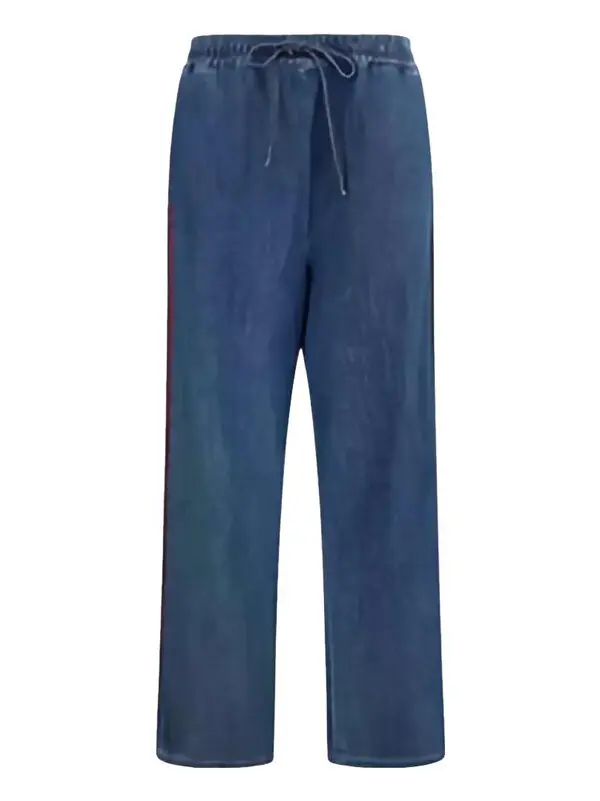Valentino Garavani Piped Trim Vlogo Jeans - Blue