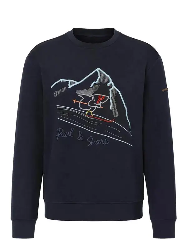 Paul & Shark Embroidered Sweater - Blue