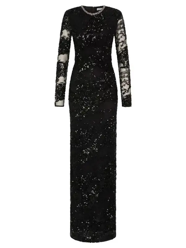 Rebecca Vallance Beau Long Sleeve Gown - Black