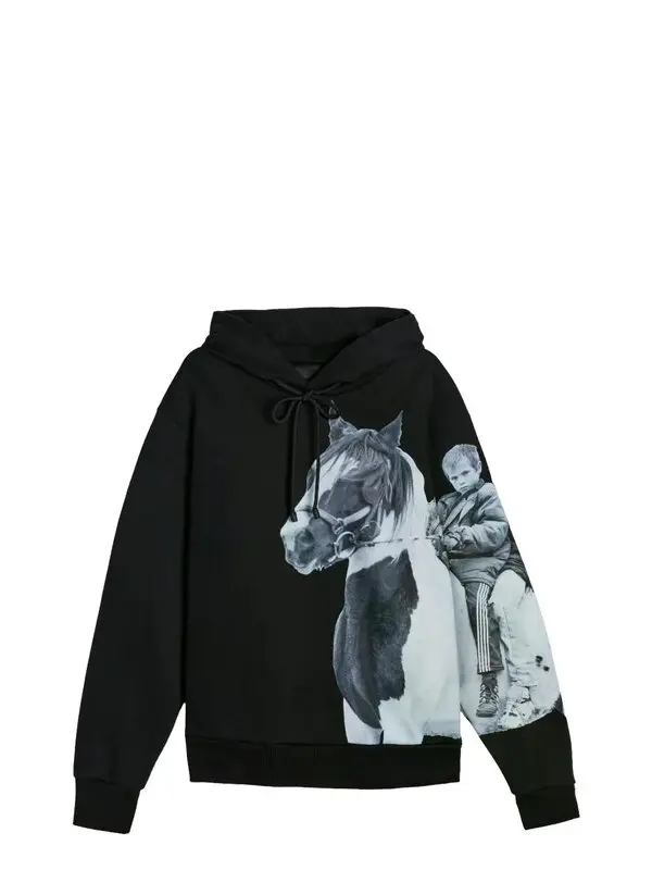 Simone Rocha Pony Print Hoodie - Black