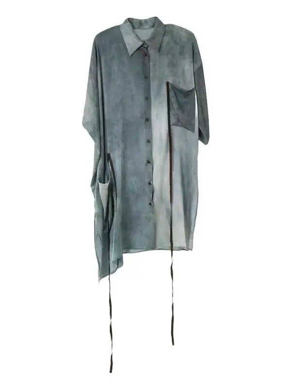 UMA WANG Thetis Asymmetric Shirt - Blue