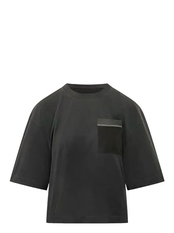 Brunello Cucinelli Embellished Pocket T-shirt - Black