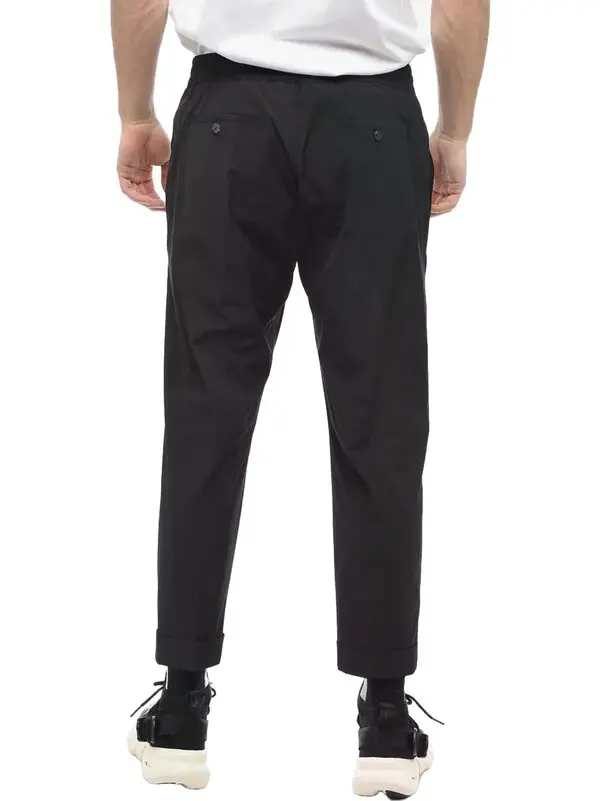 Neil Barrett Slim Fit Elasticated Waistband Trousers - Black