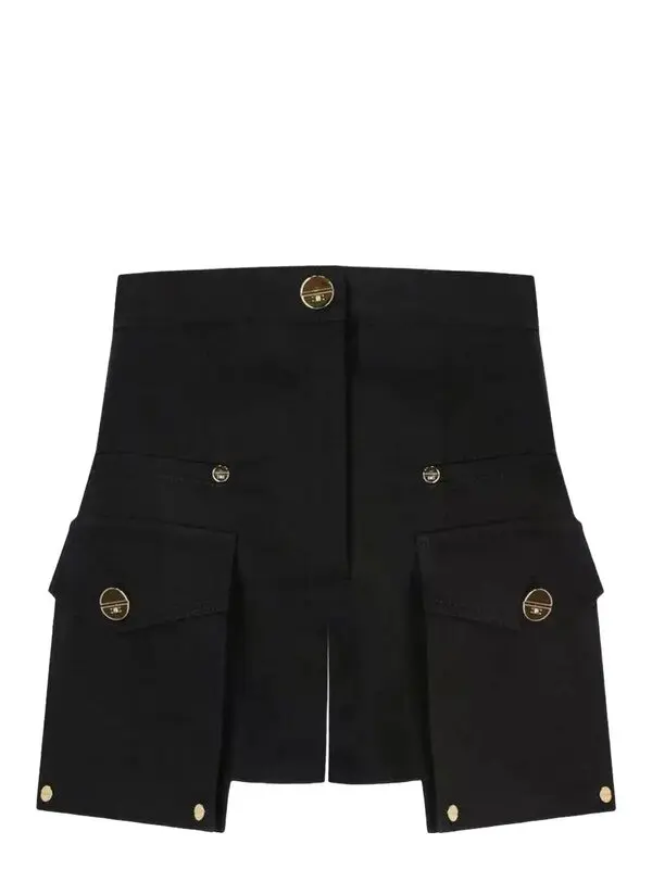Elisabetta Franchi Button Detail Shorts - Black