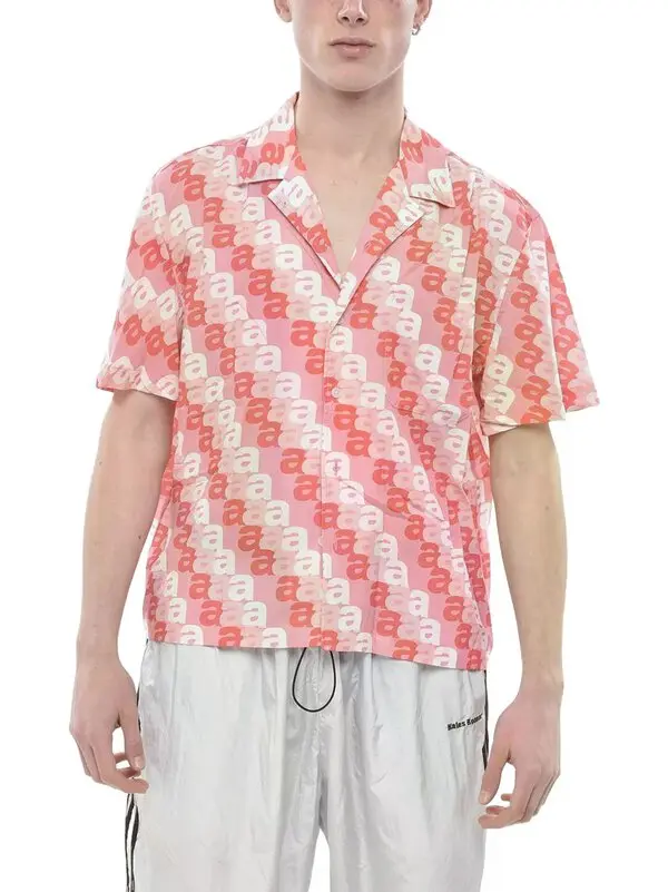 AWAKE NY Logo-detail Short-sleeve Shirt - Pink