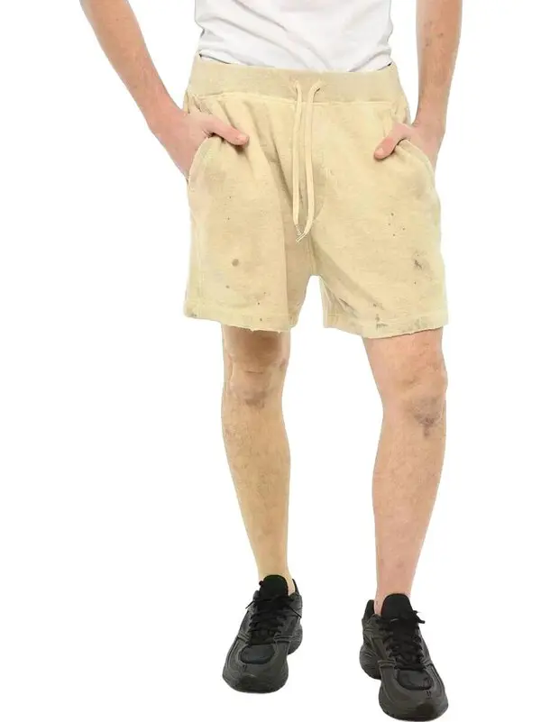 Dsquared2 Distressed Cotton Track Shorts - Neutrals