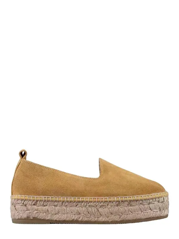 ESPADRILLES Platform Slip-on Suede Finish - Yellow