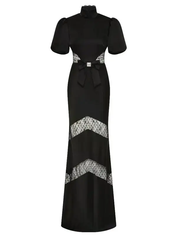 Rebecca Vallance Noire Short Sleeve Gown - Black