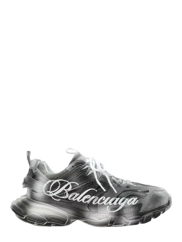 Balenciaga Track Paneled Sneakers - Black