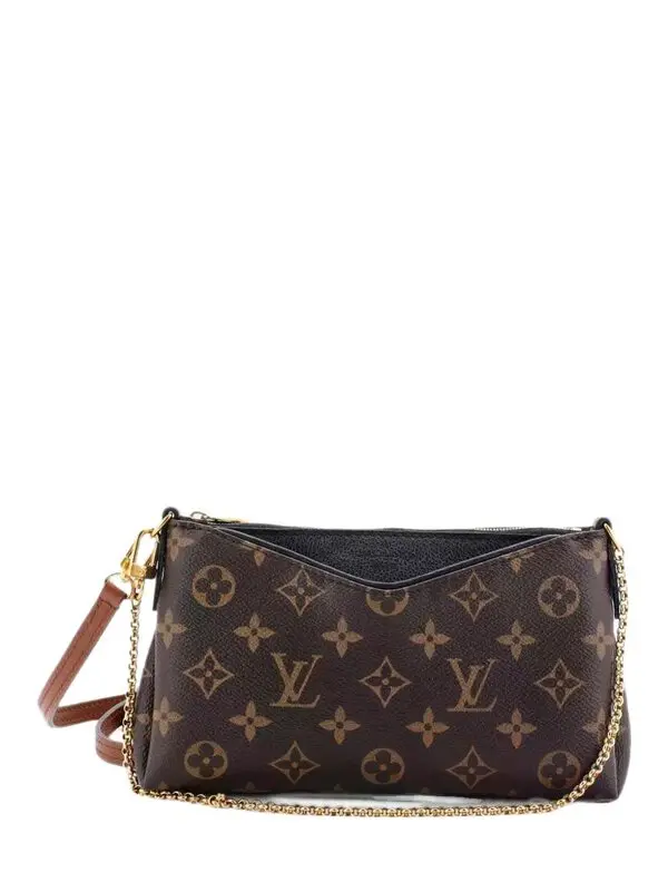 LOUIS VUITTON Pallas Monogram Canvas Clutch Bag - Black