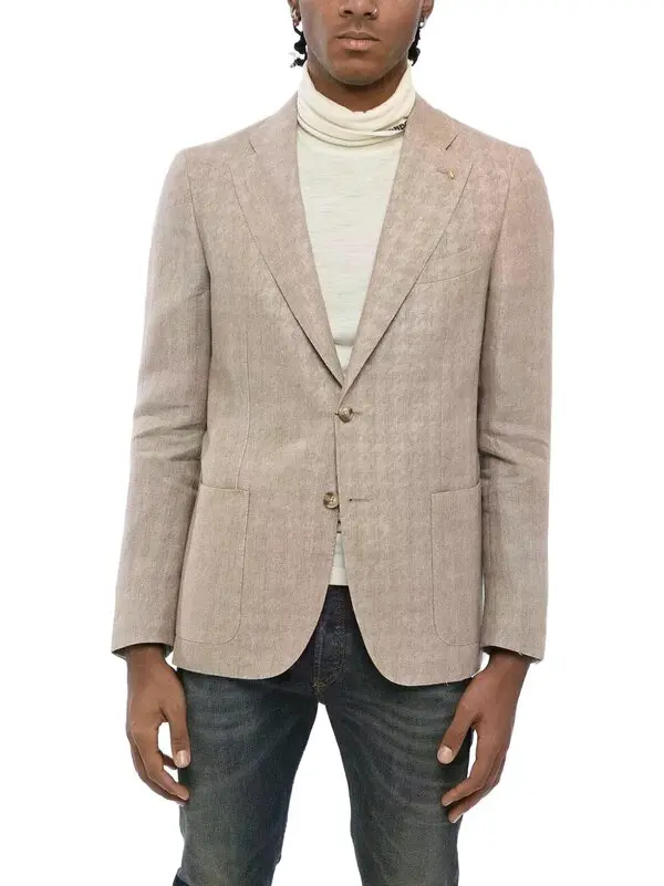Corneliani Jacquard Single-breasted Blazer - Neutrals