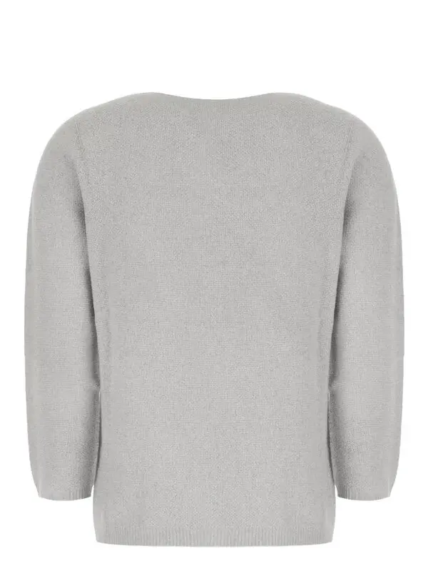 Fabiana Filippi Boat Neck Three-quarter Sleeve Sweater - Grey