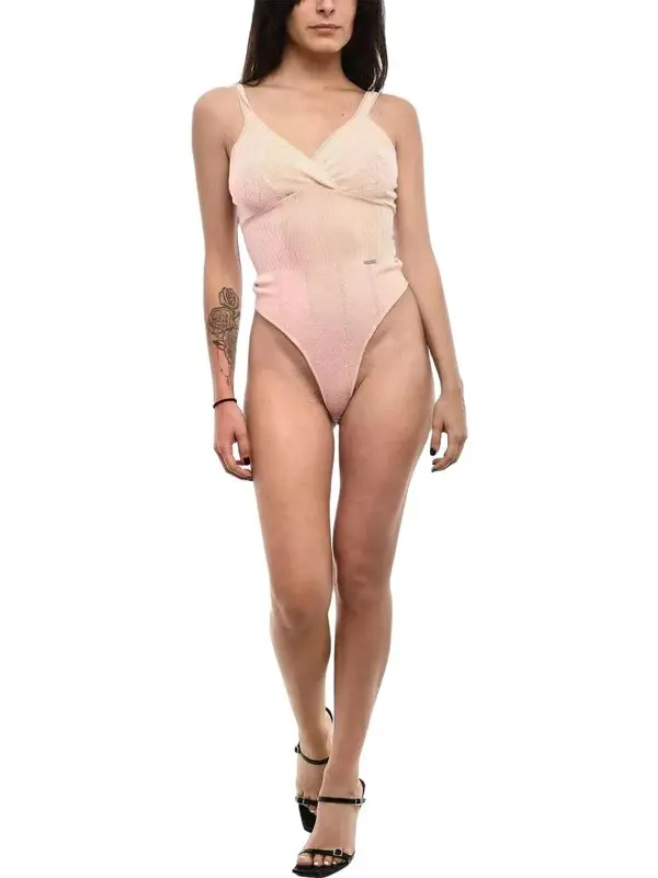 Dsquared2 Sleeveless Pointelle Knit Bodysuit - Pink