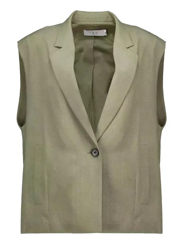 IRO PARIS Soledad Sleeveless Oversize Jacket - Green