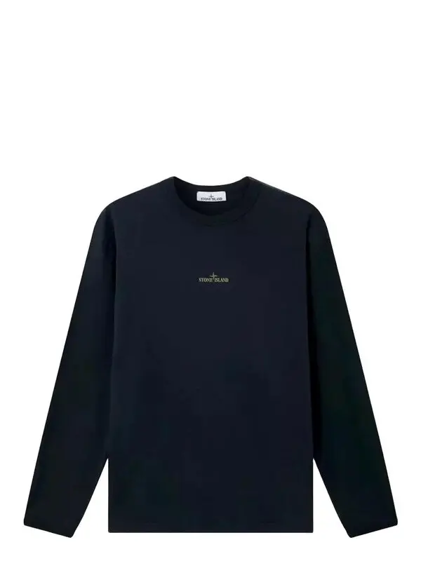 Stone Island Logo-print Long-sleeve T-shirt - Blue