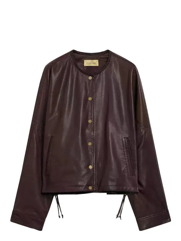 Momoni Leather Jacket - Brown