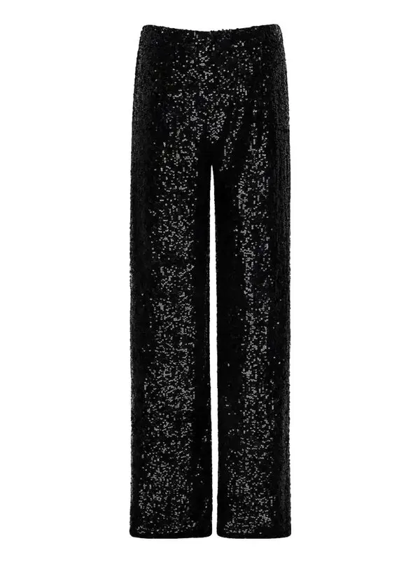 P.a.r.o.s.h Embellished Wide Leg Trousers - Black
