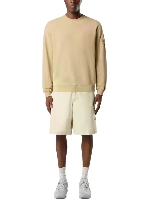 Stone Island Logo Patch Crew Neck Sweater - Neutrals