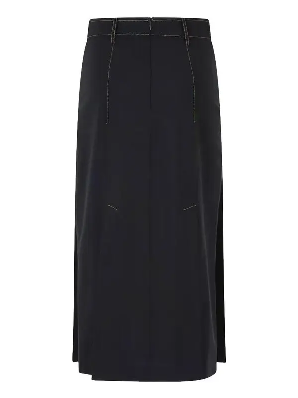 SEMICOUTURE Janette Pleated Midi Skirt - Blue
