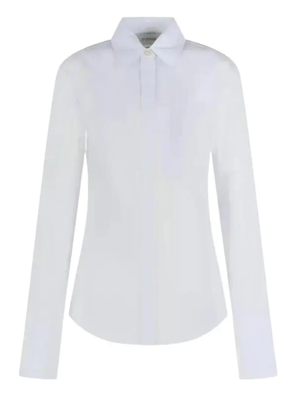 Sportmax Pointed Collar Long Sleeve Shirt - White