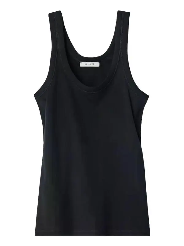 LEMAIRE Ribbed Cotton Jersey Tank Top - Black